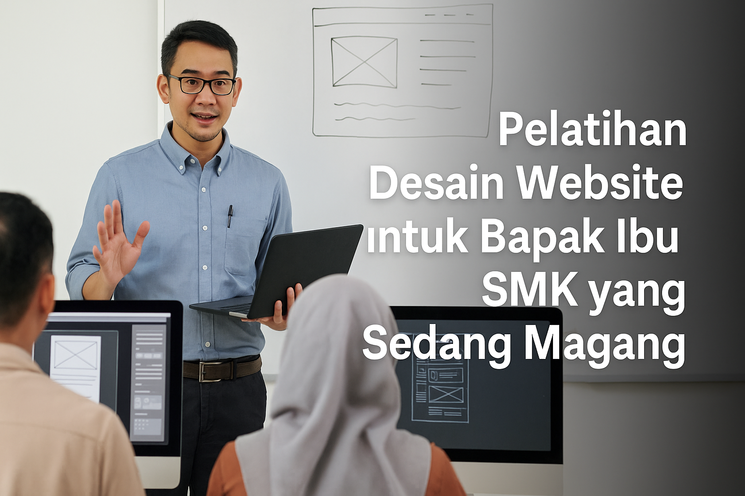 Pelatihan Design Website bagi bapa ibu Guru SMK